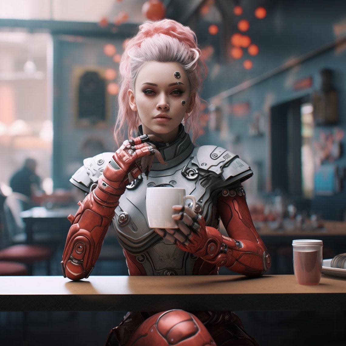 Coffee Art of Fantasy Characters Drinking Coffee. Great Gift Idea for ...