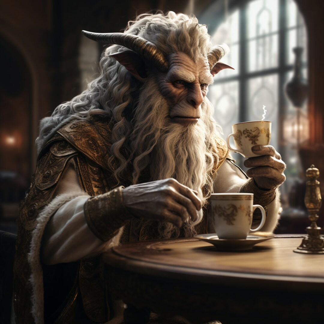 Coffee Art of Fantasy Characters Drinking Coffee. Great Gift Idea for ...