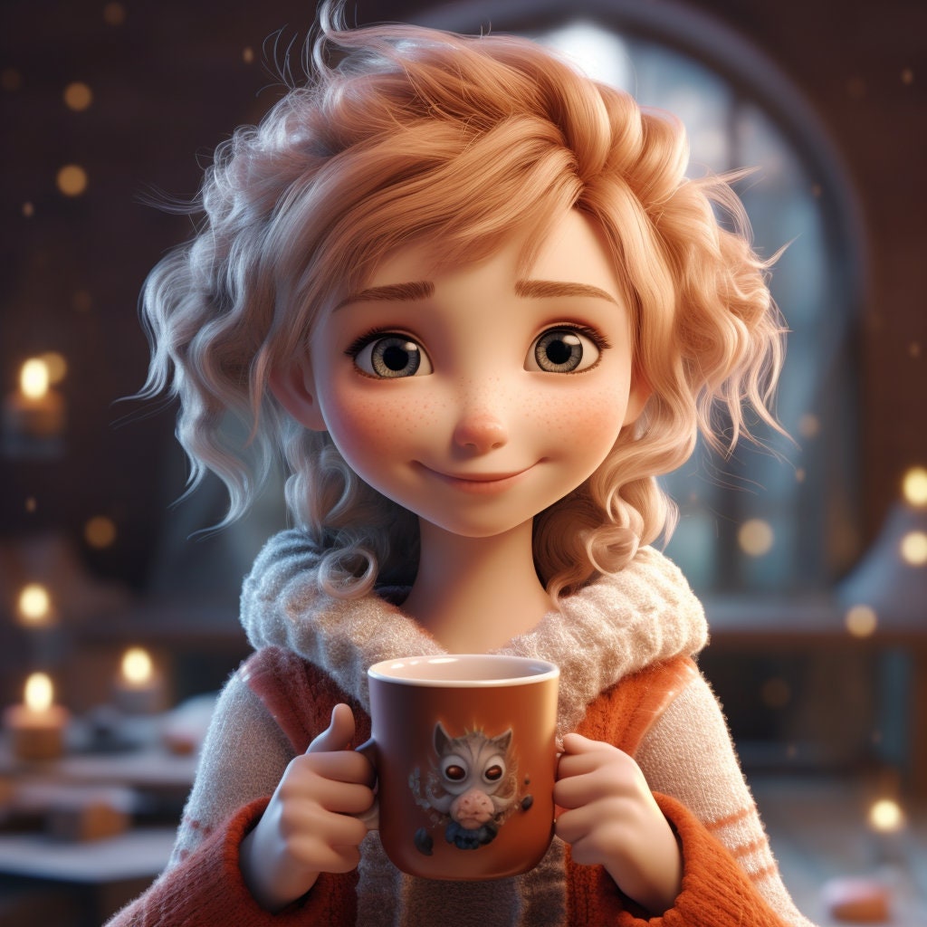 Coffee Art of Fantasy Characters Drinking Coffee. Great Gift - Etsy