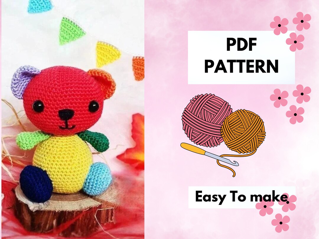 Crochet Bear Simon Amigurumi Pattern [english-french] - Etsy