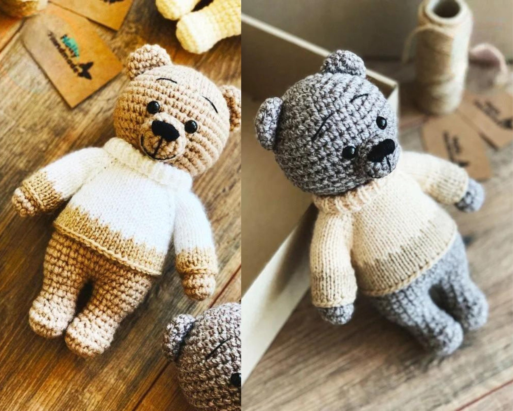 Crochet Bear Simon Amigurumi Pattern [english-french] - Etsy