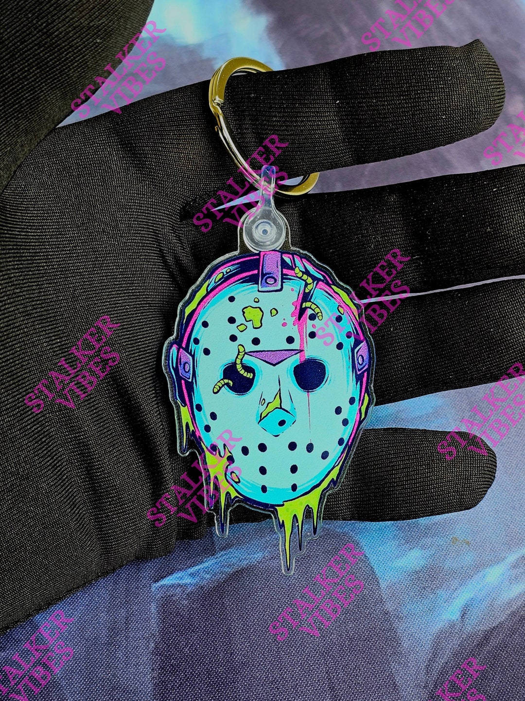 Swampy Slasher Horror Keychain / 80s Horror / Horror Keychain / Spooky ...