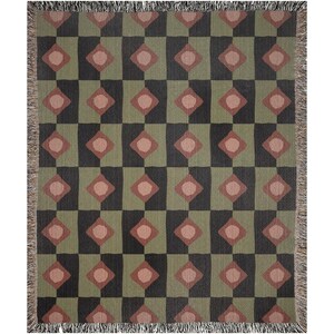 Retro Diamond Check Woven Throw Blanket - Etsy