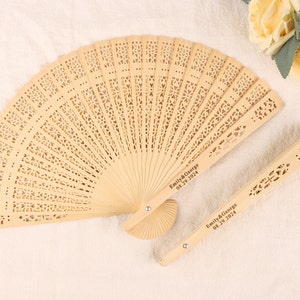 Bulk Personalized Wedding Fans, Wedding Favors, for Guests Custom Hand ...