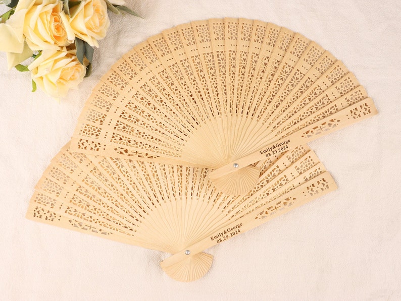 Bulk Personalized Wedding Fans, Wedding Favors, for Guests Custom Hand ...