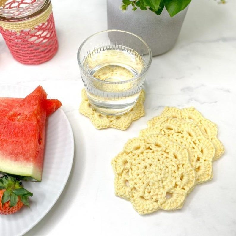 Crochet Pattern - Summer Fruits Coaster | Cute & Functional Fruit ...
