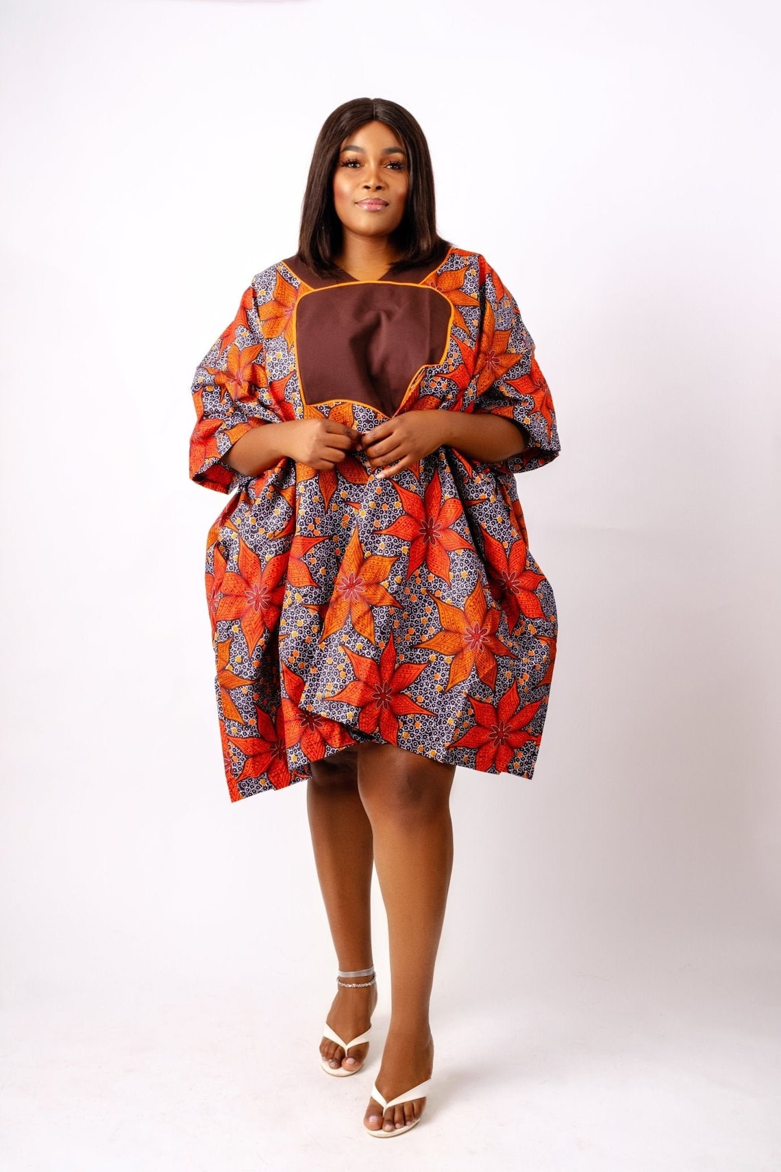 Bamaya - African Print Agbada Dress - Etsy