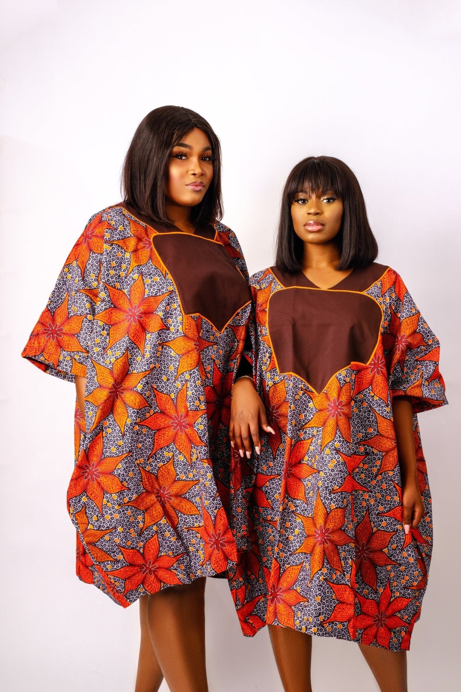 Bamaya - African Print Agbada Dress - Etsy