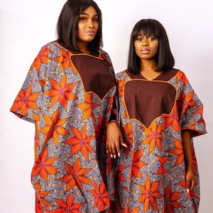 Bamaya - African Print Agbada Dress - Etsy