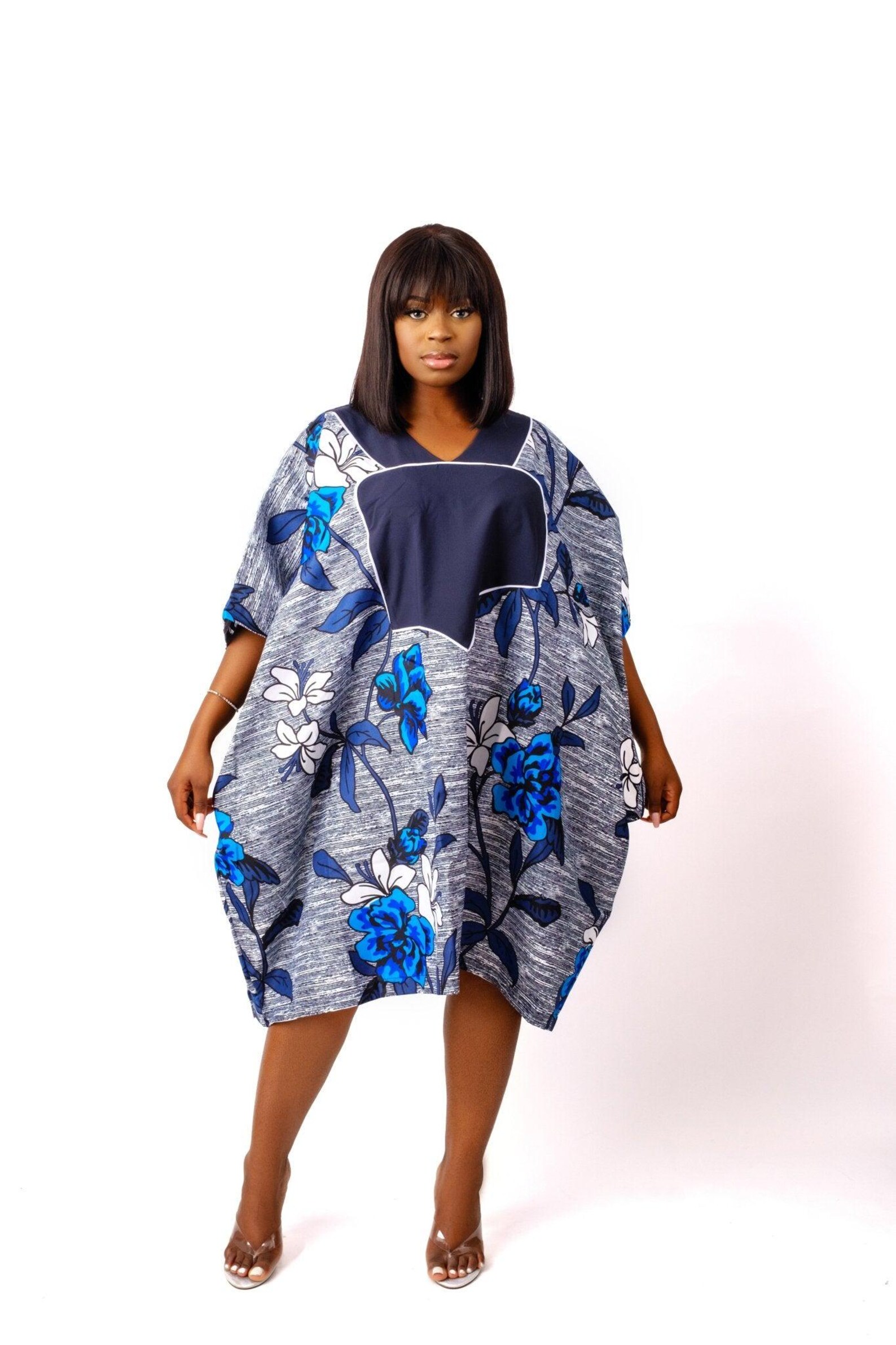Borborbor - African Print Agbada Dress - Etsy