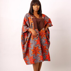 Bamaya - African Print Agbada Dress - Etsy
