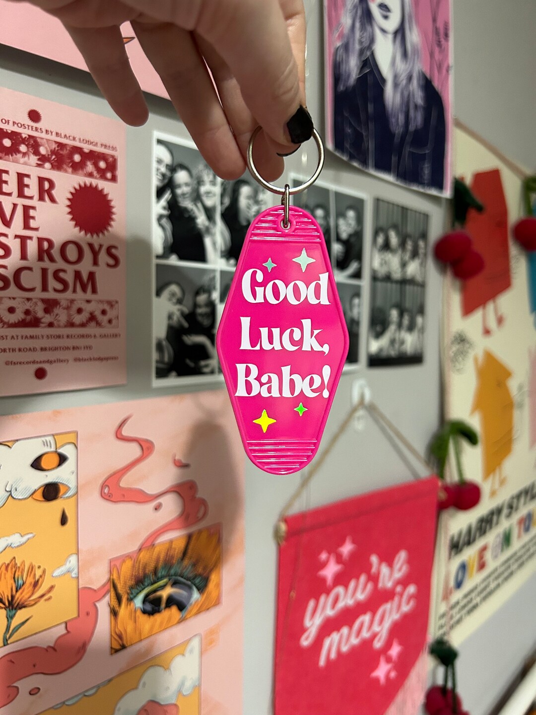 Chappell Roan Inspired good Luck Babe Keychain - Etsy UK