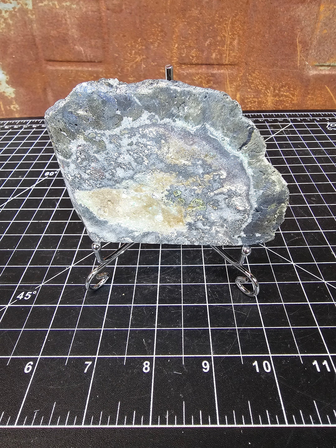 Pyrite Slab and Stand - Etsy