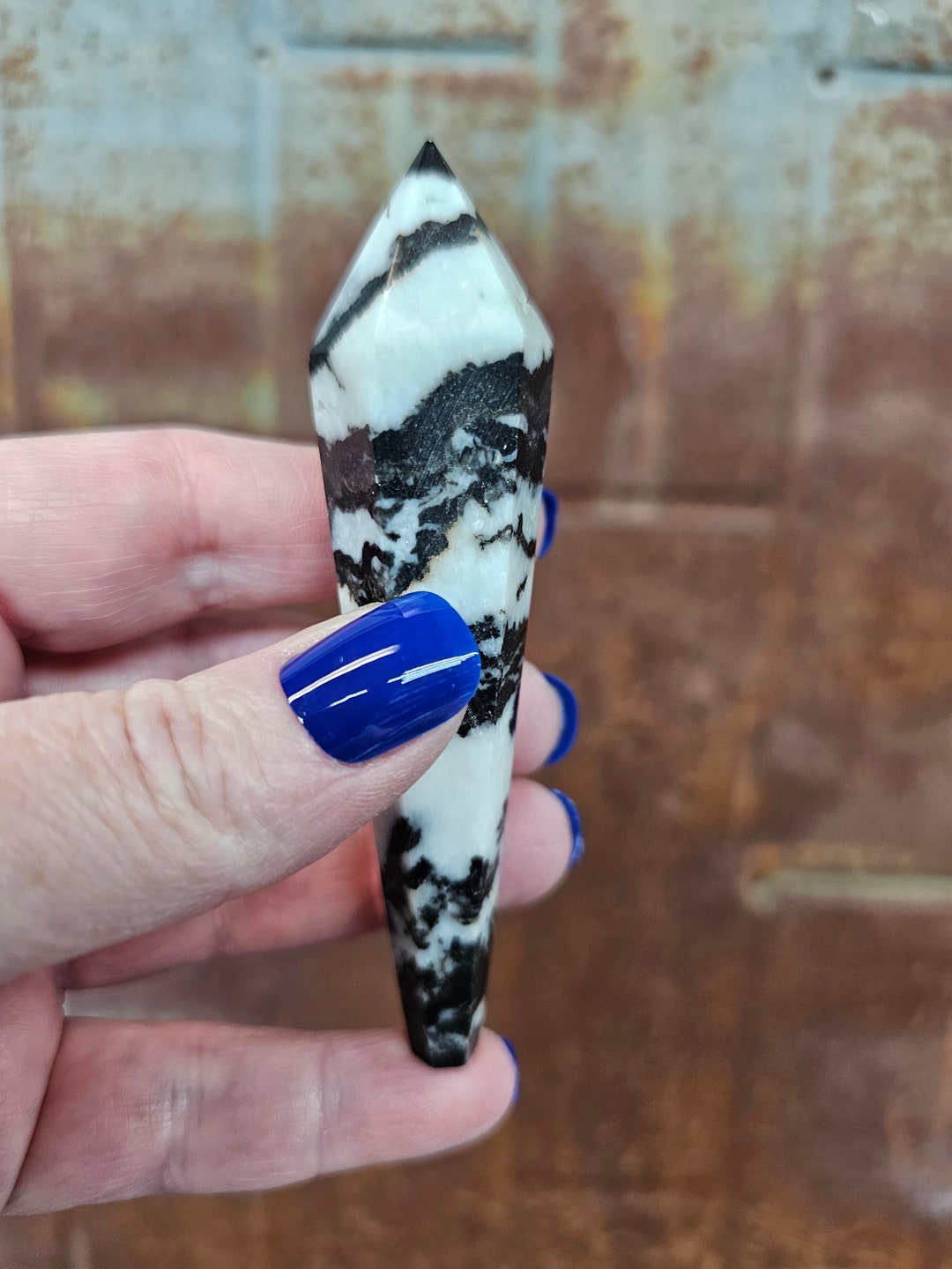 Zebra Jasper Mini Wand - Etsy