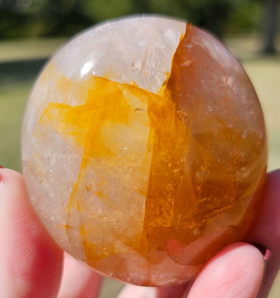 Golden Healer Palm Stone has a Ding - Etsy