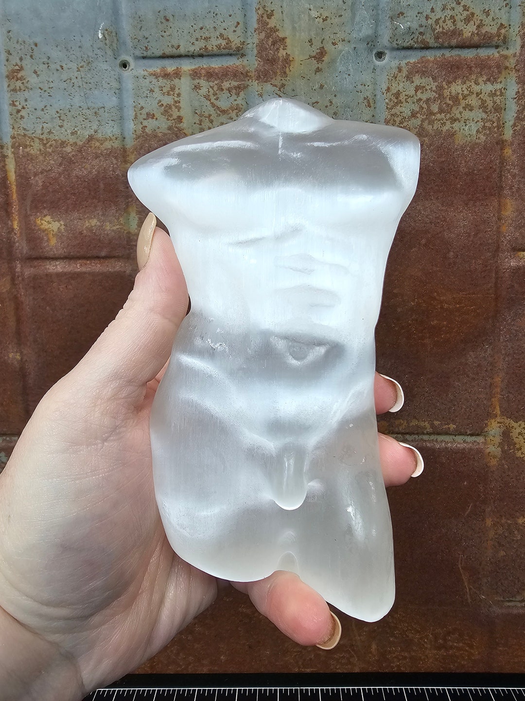 PRICE REDUCED! Selenite Adonis Body Carving - Etsy