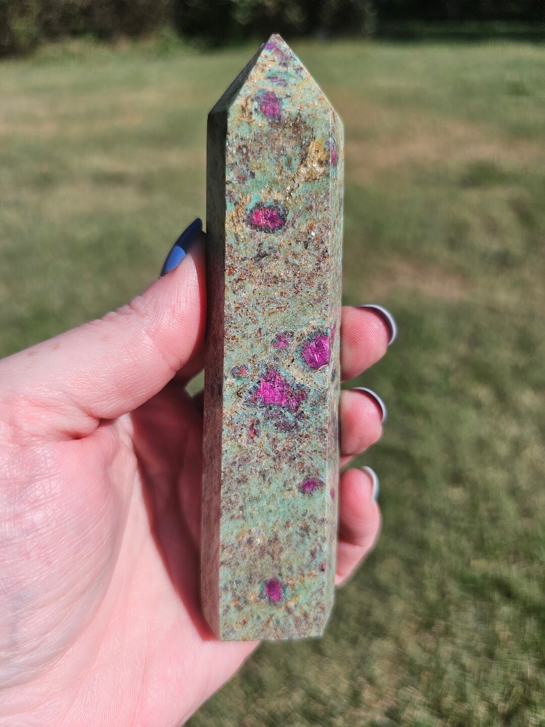 Ruby in Fuschite Tower (slightly Imperfect Tip) - Etsy
