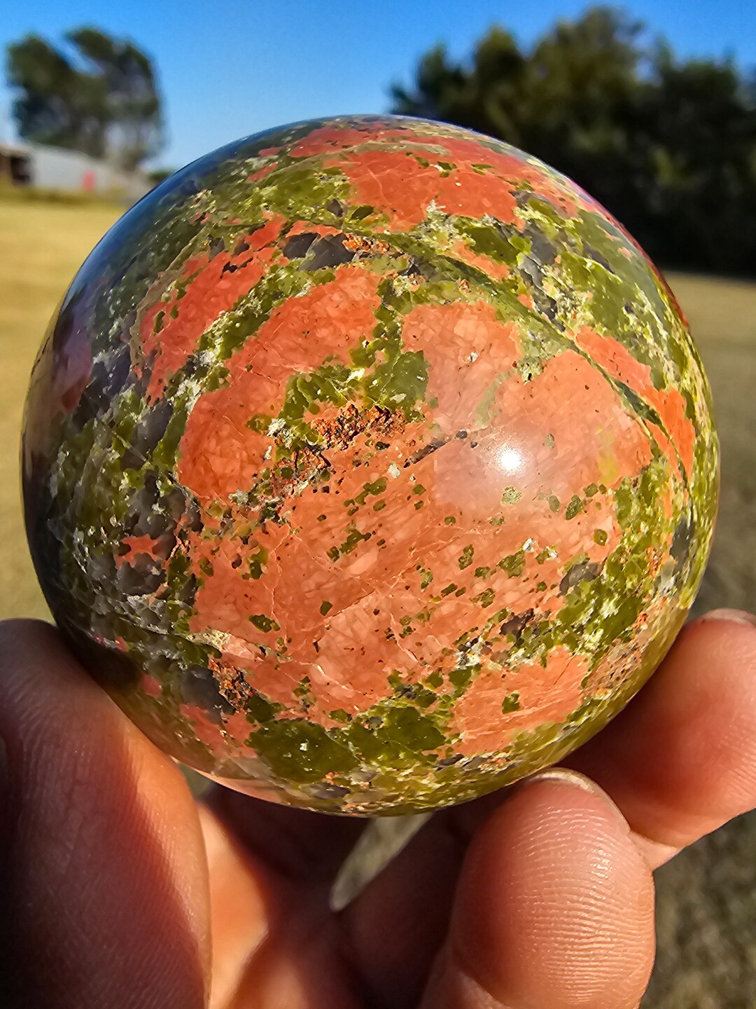 Unakite Sphere 66.4 Mm - Etsy