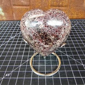 Garnet Heart and Stand - Etsy