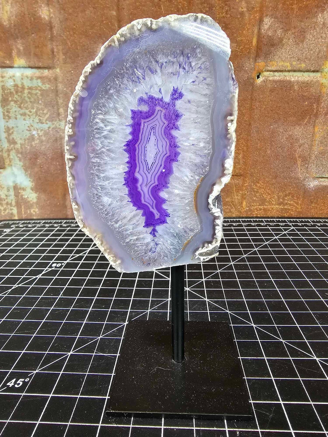 Agate Slab on Stand dye Added - Etsy