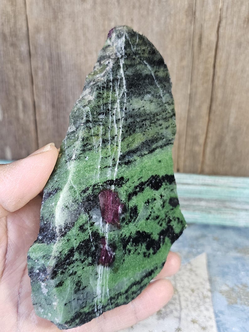 Ruby Zoisite Slab and Stand (6.25" X 3.75") - Etsy