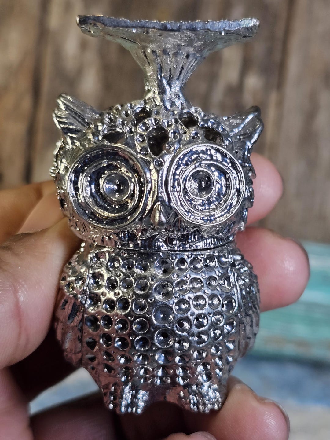 Metal Owl Sphere Holder With a Secret Compartment - Etsy