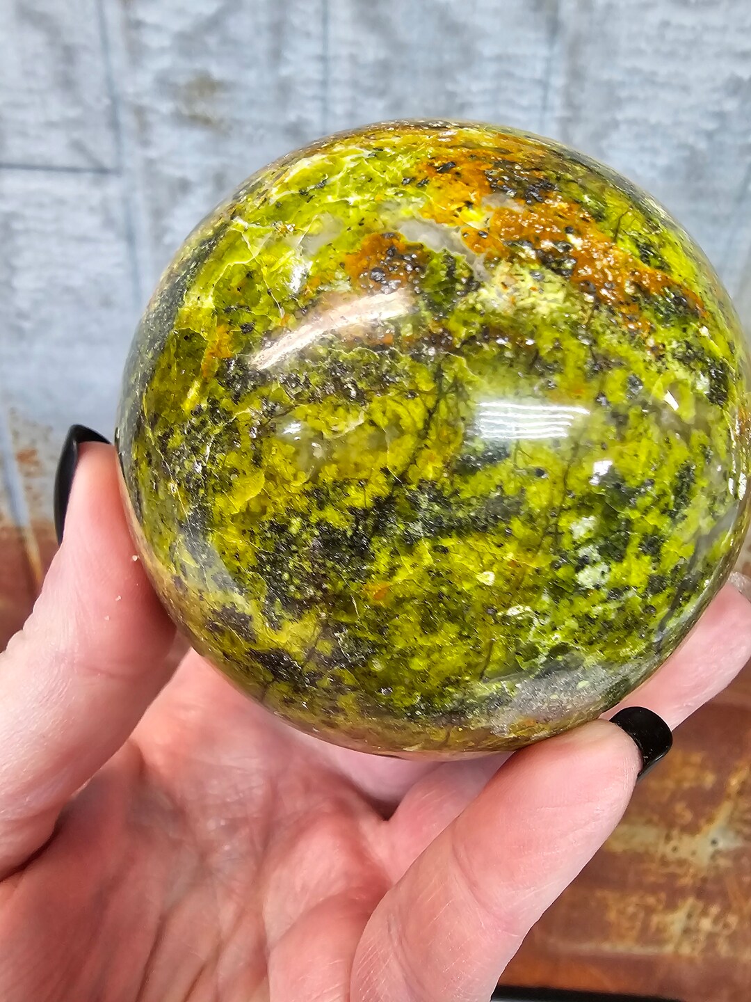 Green Opal Sphere - Etsy