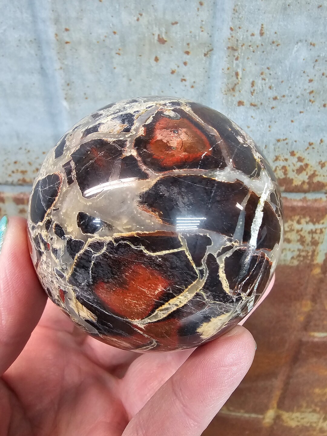 Red Jasper Conglomerate Sphere - Etsy