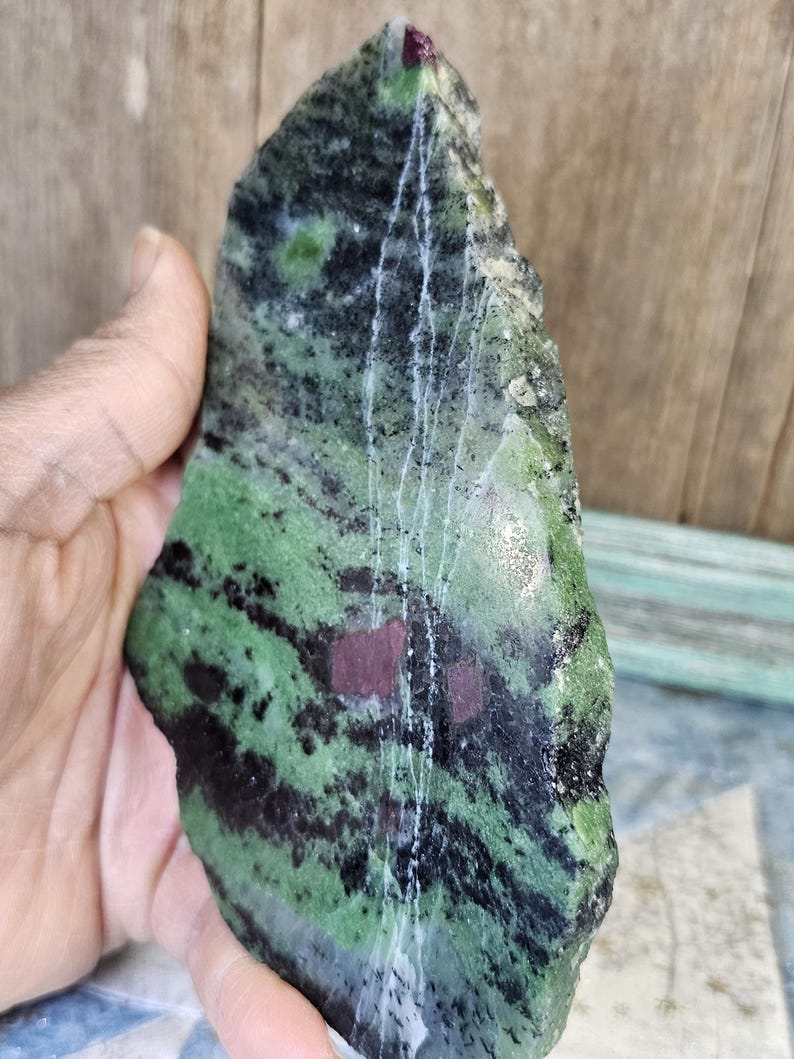 Ruby Zoisite Slab and Stand (6.25" X 3.75") - Etsy