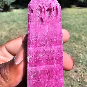 Honeycomb Ruby Tower manmade - Etsy