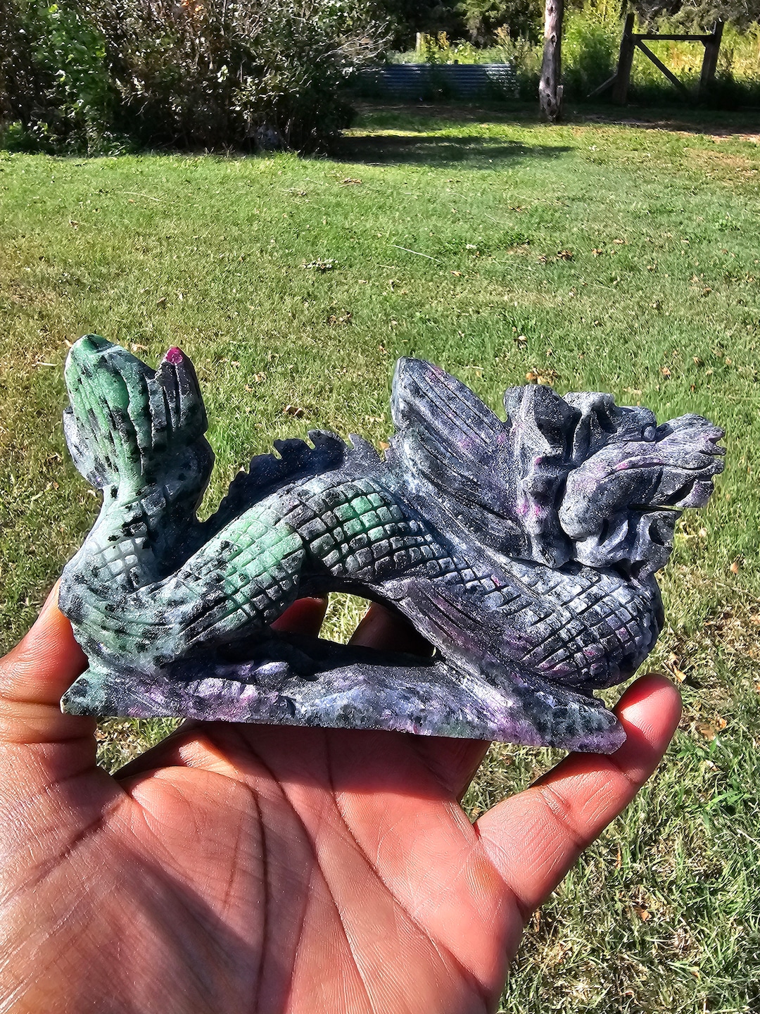 Ruby Zoisite Dragon (UV Reactive) - Etsy