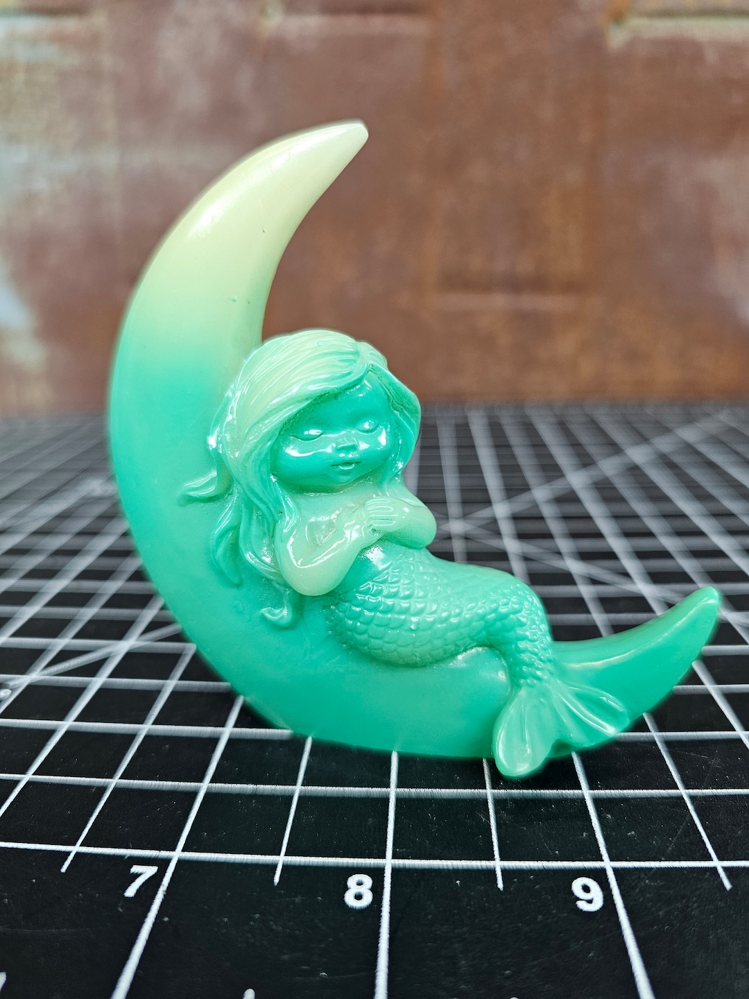 Price Reduced!!!! Resin Luminous Mermaid on Moon (glows in the Dark) - Etsy