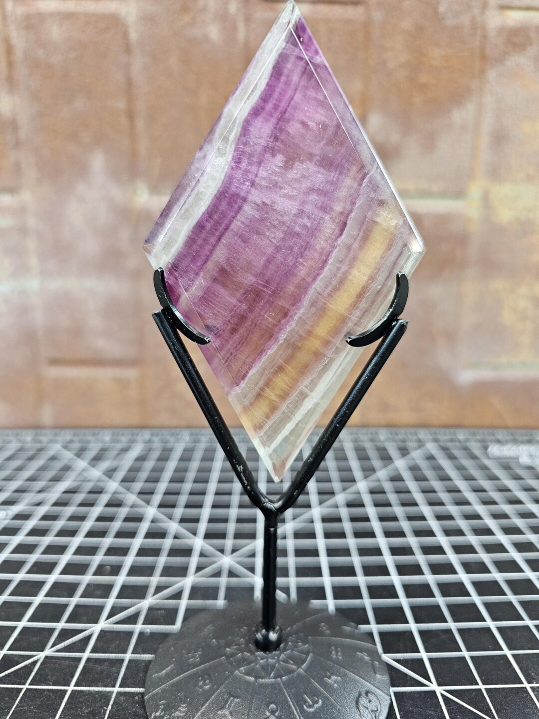 Candy Fluorite Diamond and Stand - Etsy