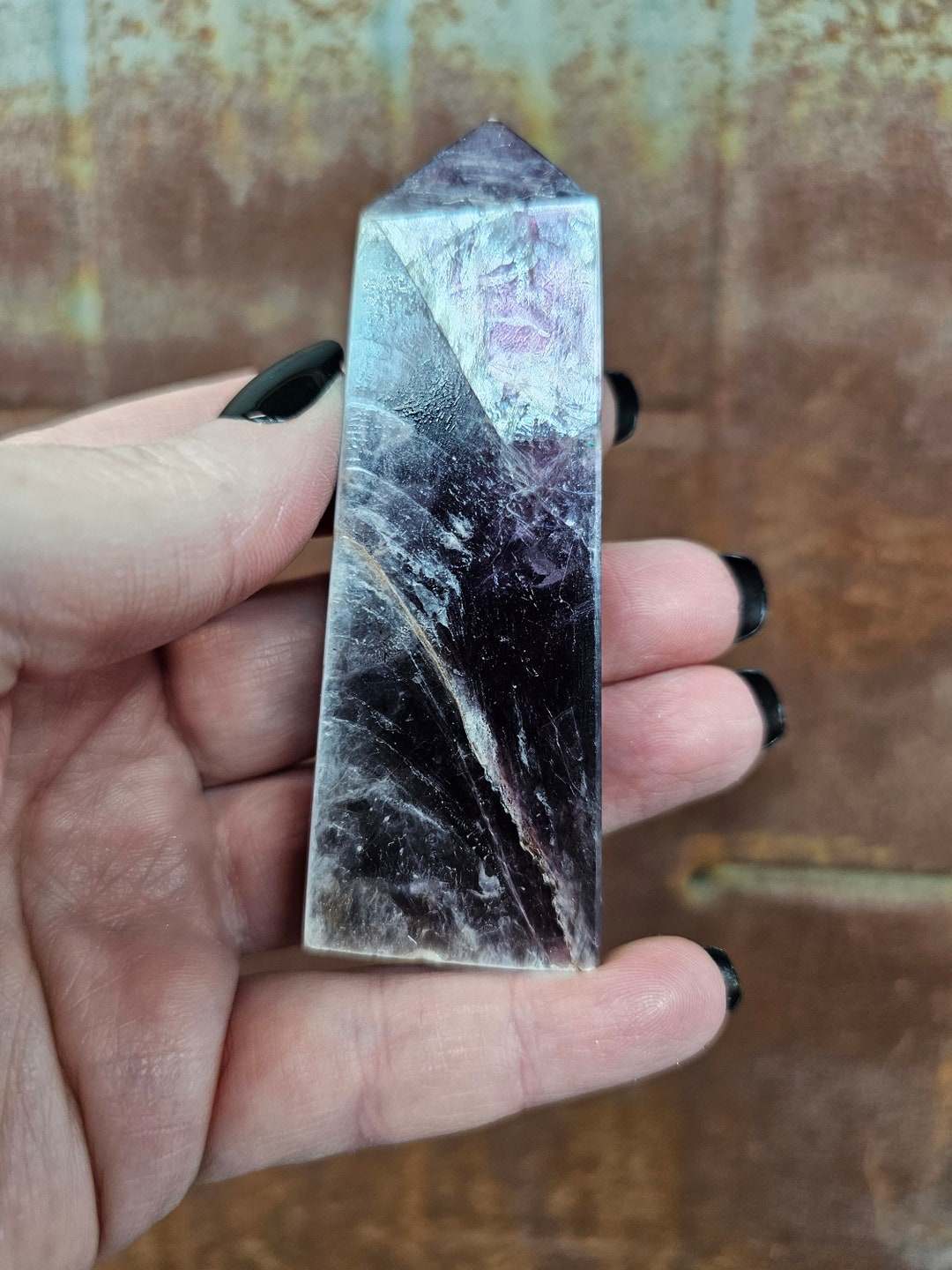 Gem Lepidolite Mica Tower - Etsy
