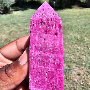 Honeycomb Ruby Tower manmade - Etsy