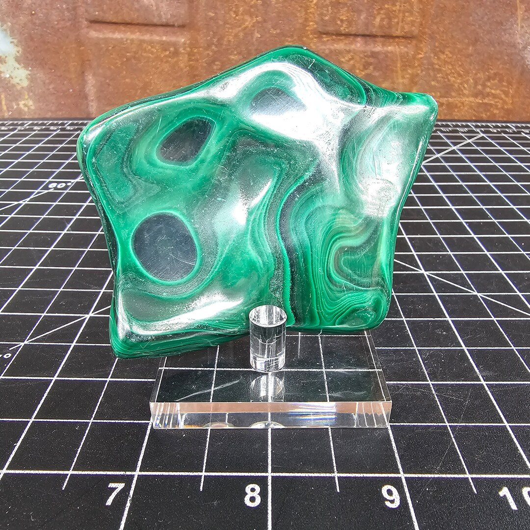 Malachite Specimen and Stand - Etsy