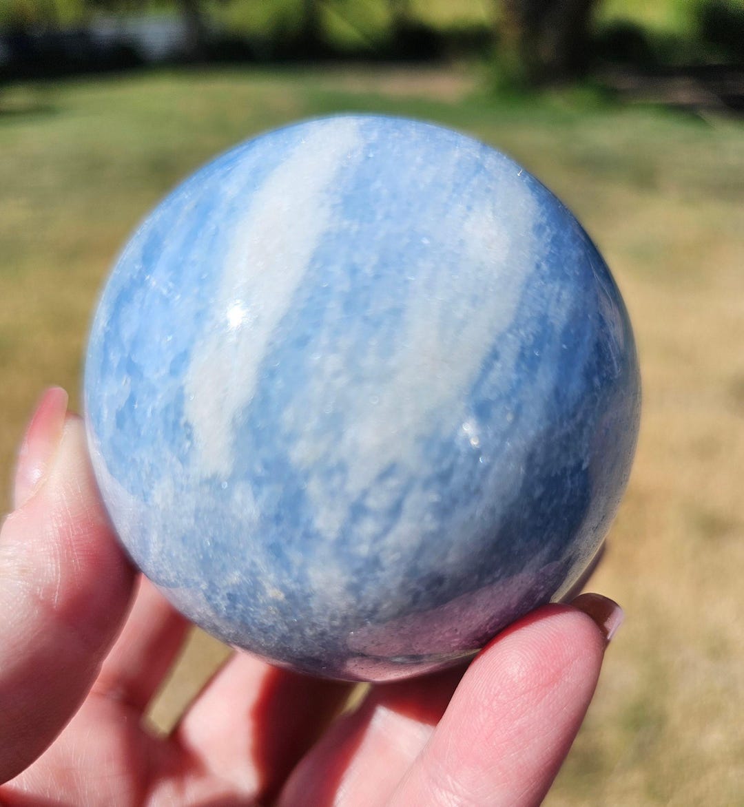 Blue Calcite Sphere - Etsy