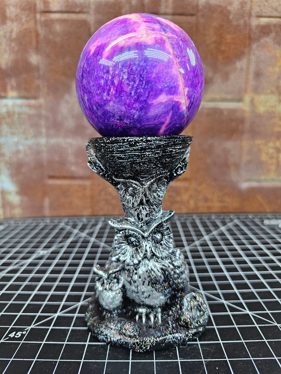 Resin Owl Sphere Holder (sphere Not Included) - Etsy