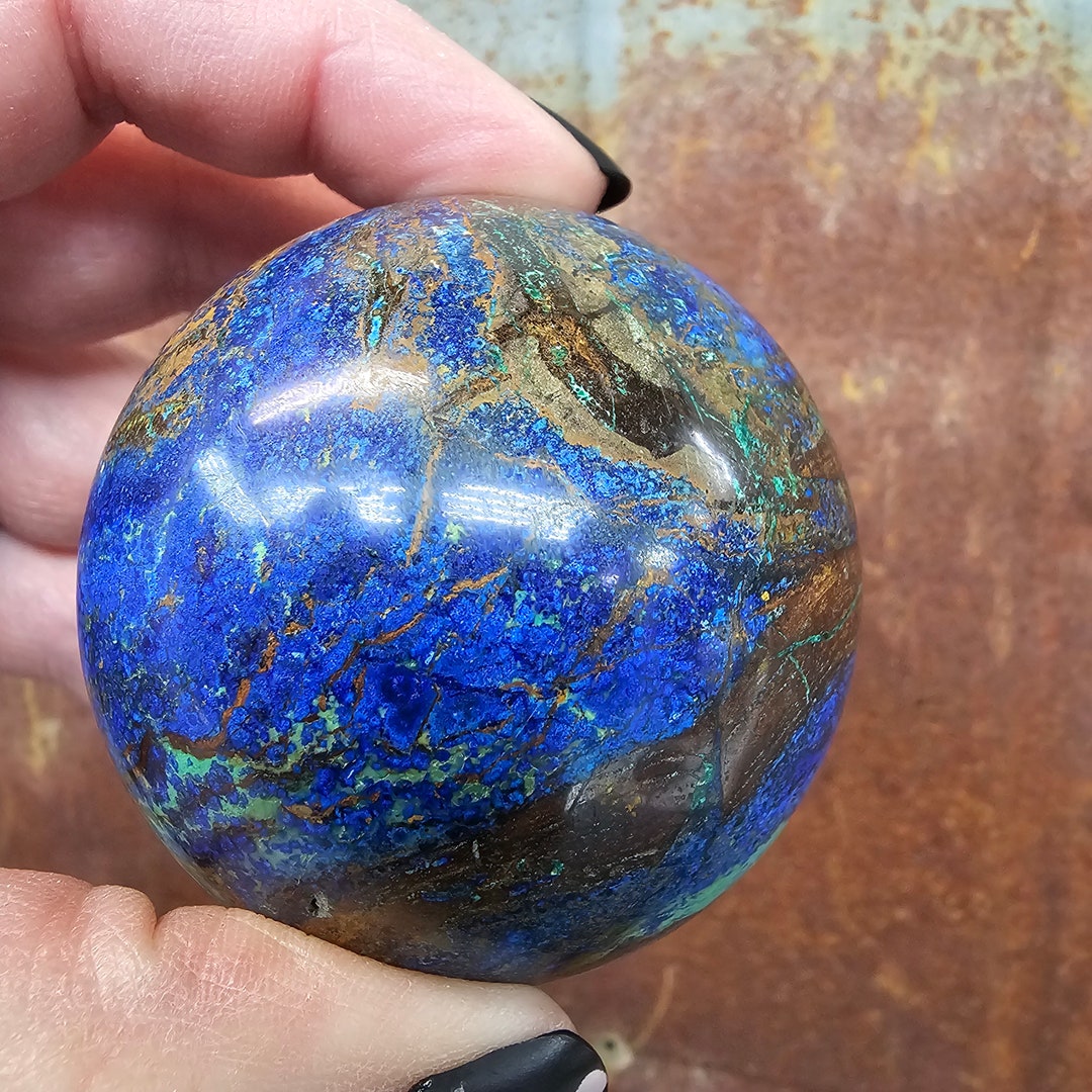 Azurite and Malachite Sphere - Etsy