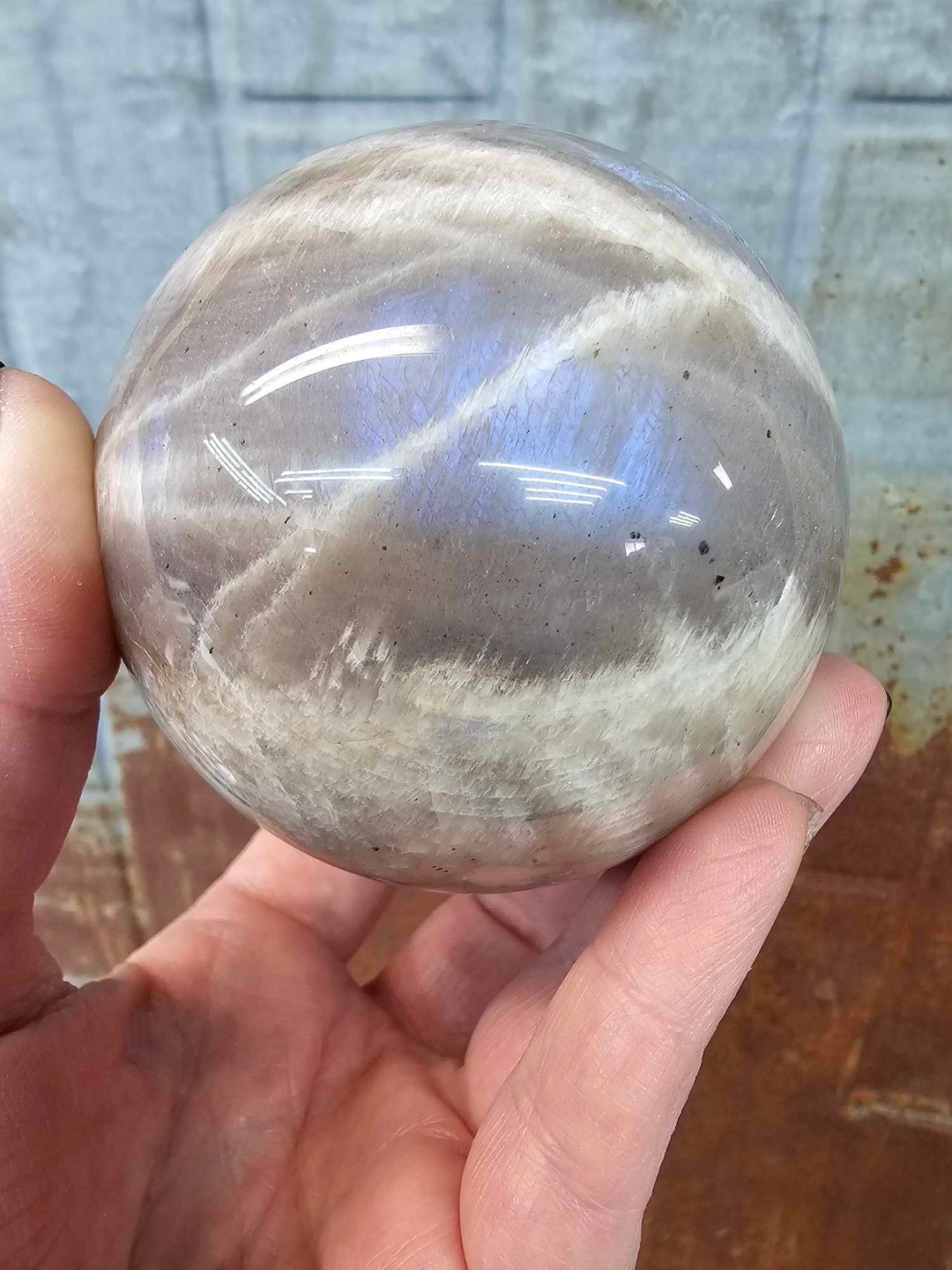 Moonstone Sphere - Etsy