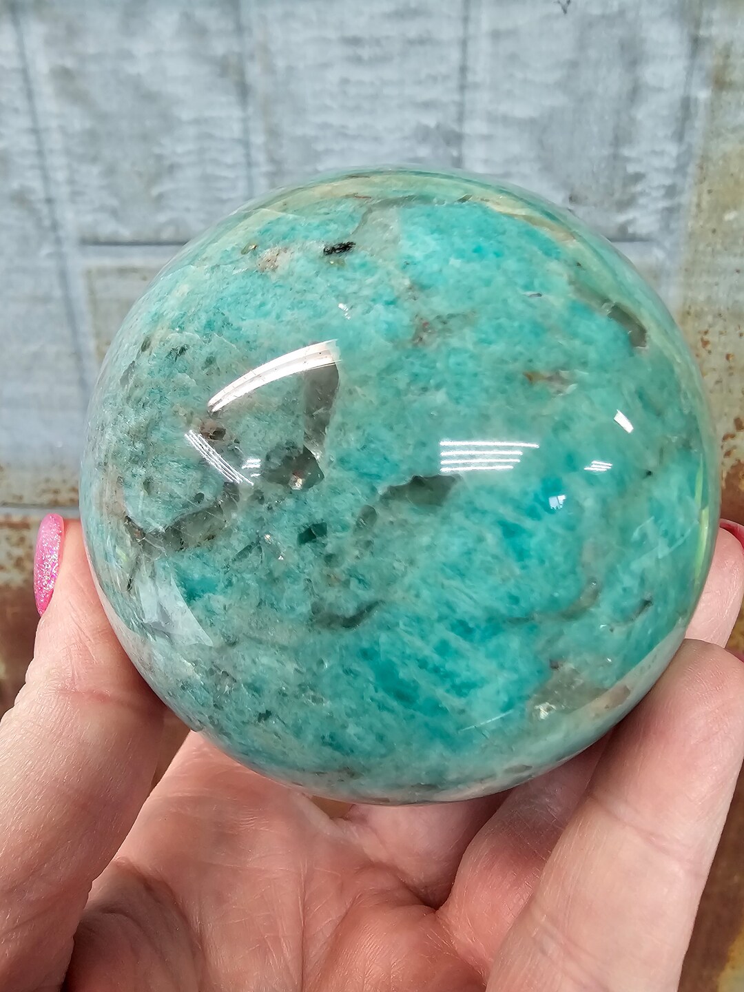 Amazonite Sphere - Etsy