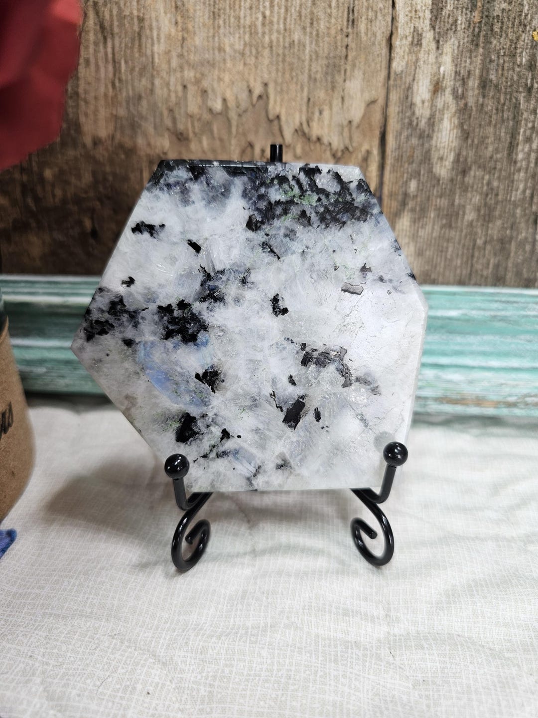 Rainbow Moonstone Slab and Stand (3.5" X 3.25") - Etsy
