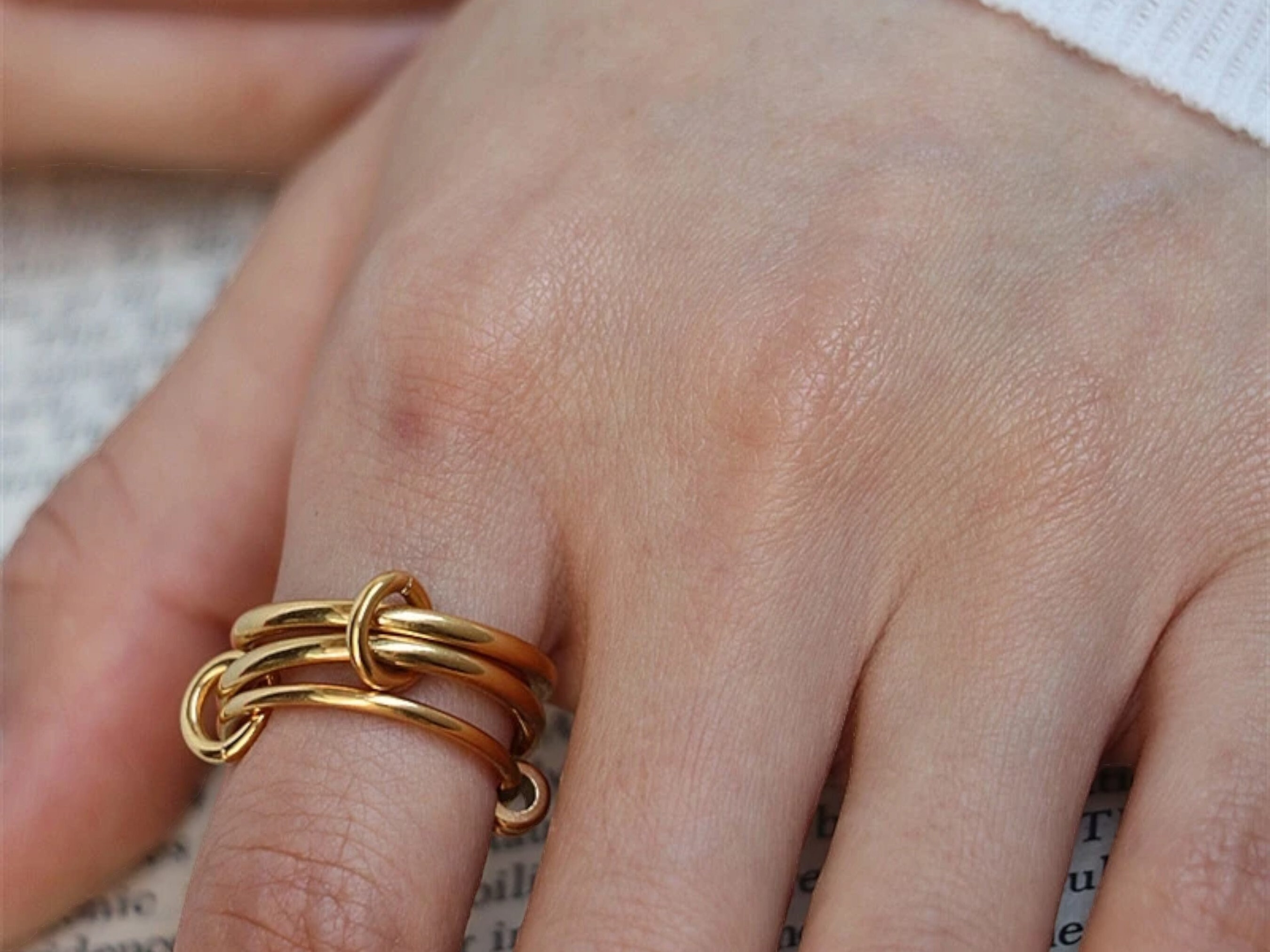 Multiple Layers Strand Loop Index Finger Rings for Women Chic Statement ...