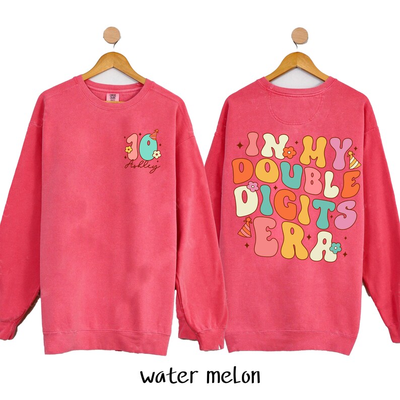 In My Double Digits Era Shirt Comfort Colors 10 Year Old - Etsy