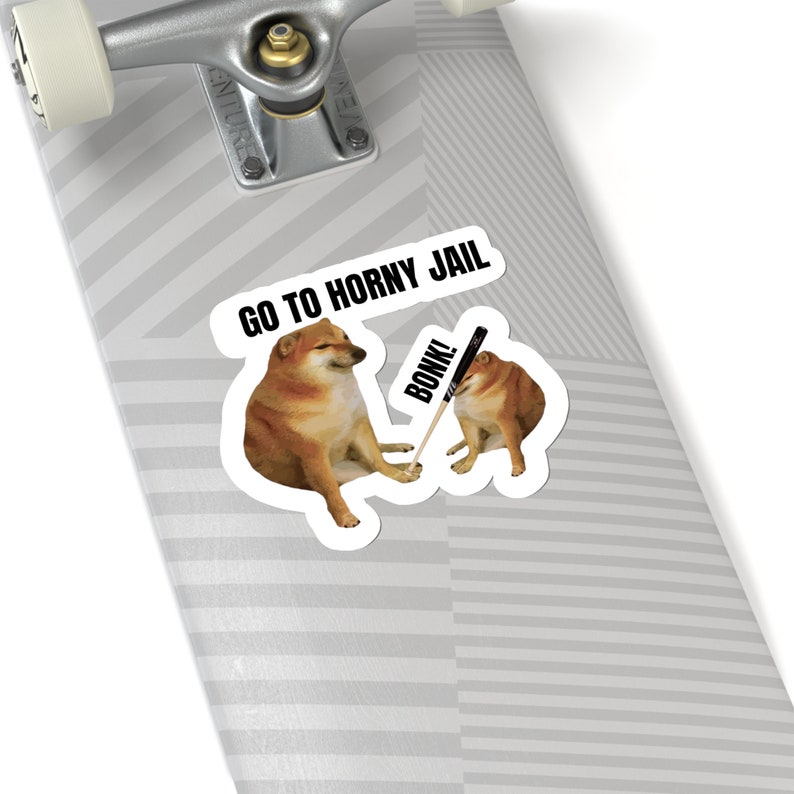 Cheems sticker Bonk Meme Sticker Cheems Go to horny jail - Etsy México