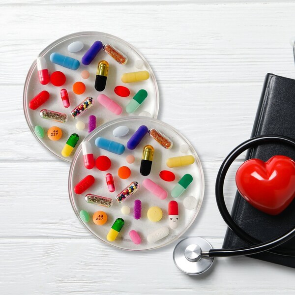 Pill Coaster - Etsy