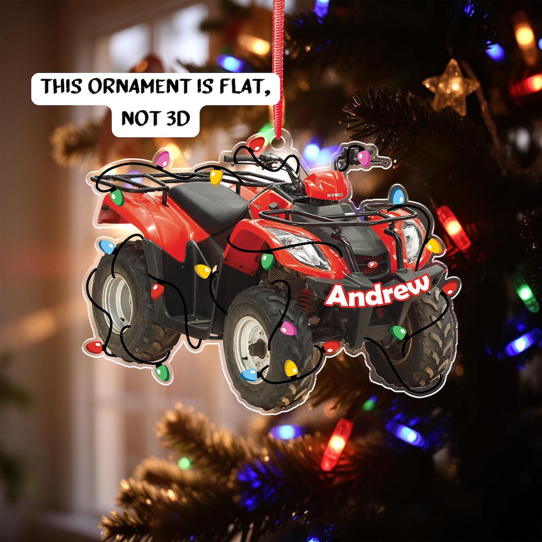Personalized ATV Christmas Ornament 2024, Quad Bike Tree Decor, Dirt ...