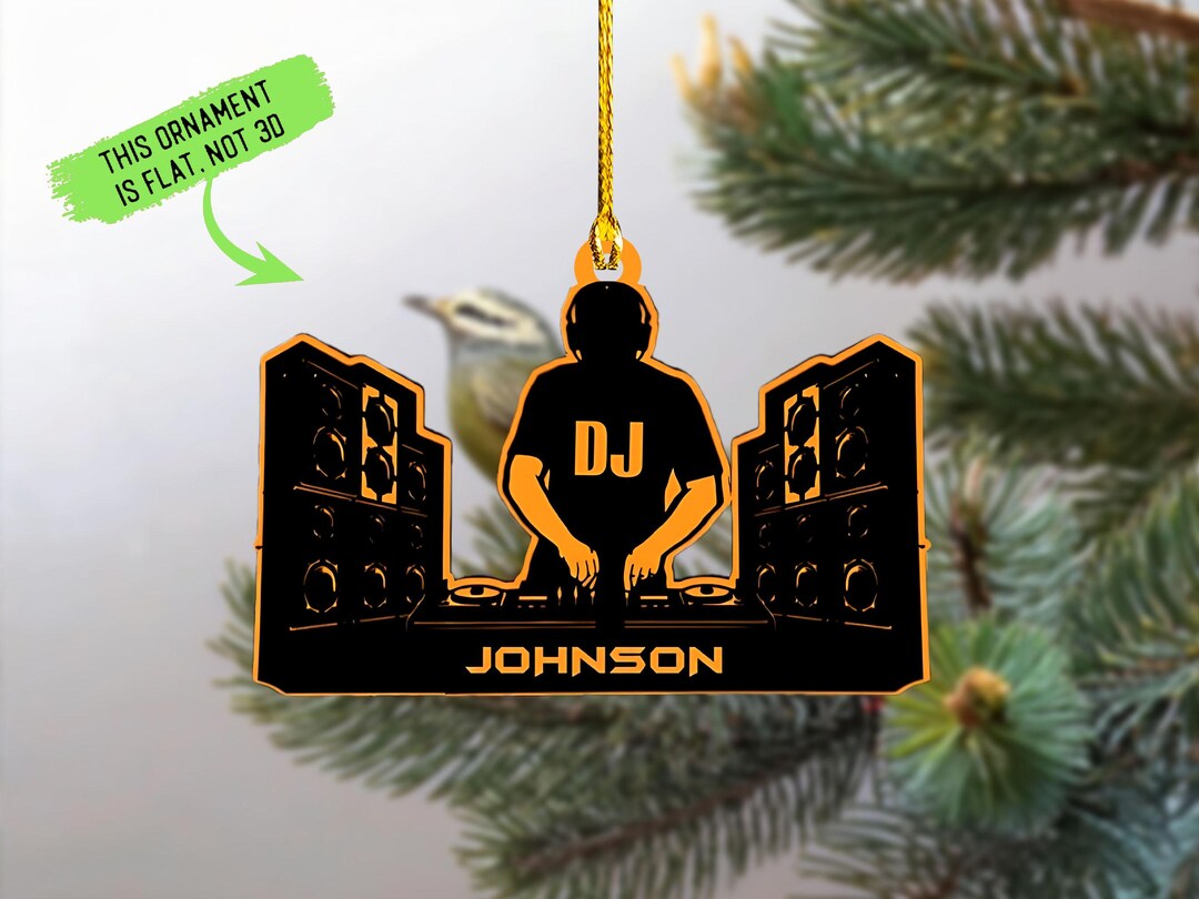 Custom DJ Table Christmas Ornament, Personalized Music DJ Gift, Custom ...