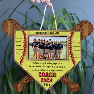 Personalized Softball Wooden Sign, Softball Coach Sign, Thank You Coach ...