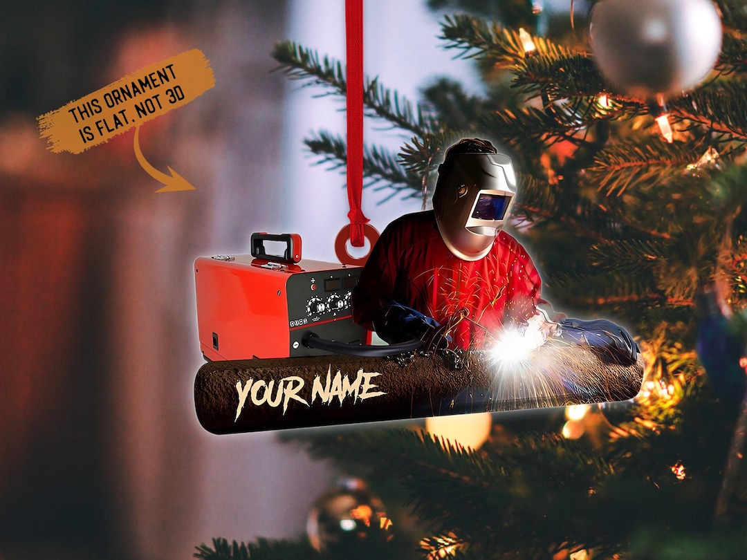 Personalized Welder Ornament for Christmas, Custom Welder Mask Keepsake ...